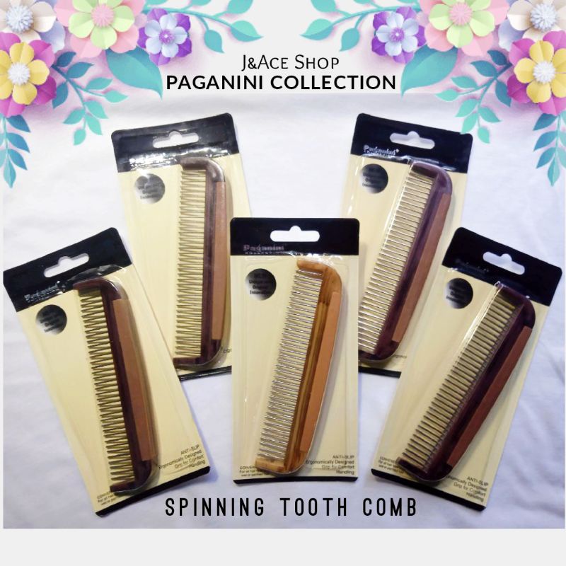 (JAS) 1pc Hair Doctor Wooden Designed Paganini Spinning Rotating Steel ...