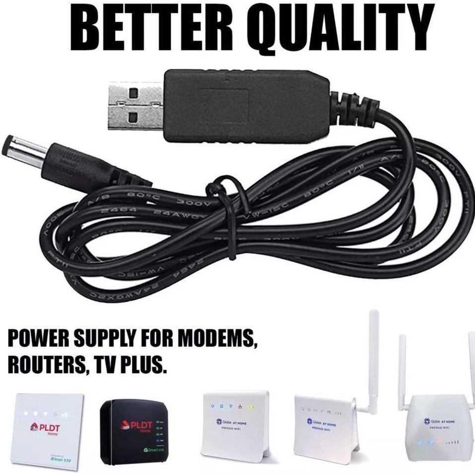 GDPLUS 5V to 12V USB booster Cable for Modem and Router, USB Wifi ...