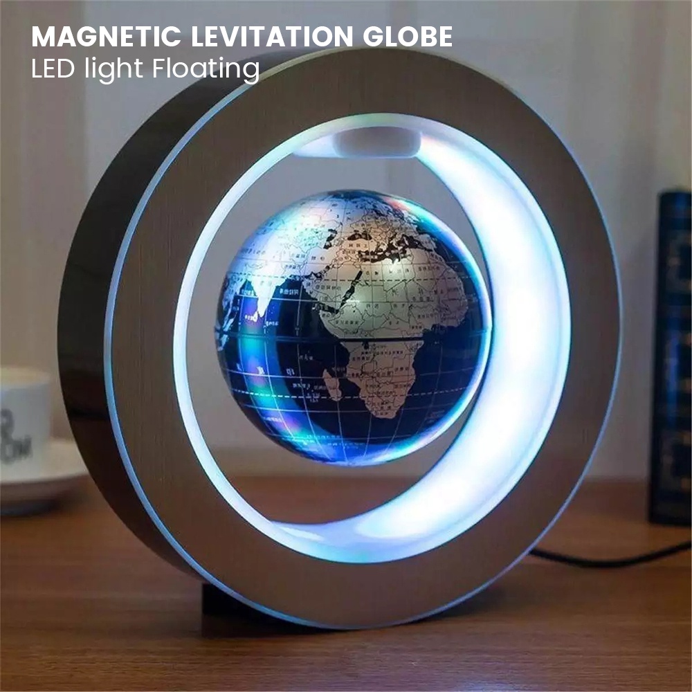 Levitating Lamp Magnetic Levitation Globe LED World Map Rotating Globe ...
