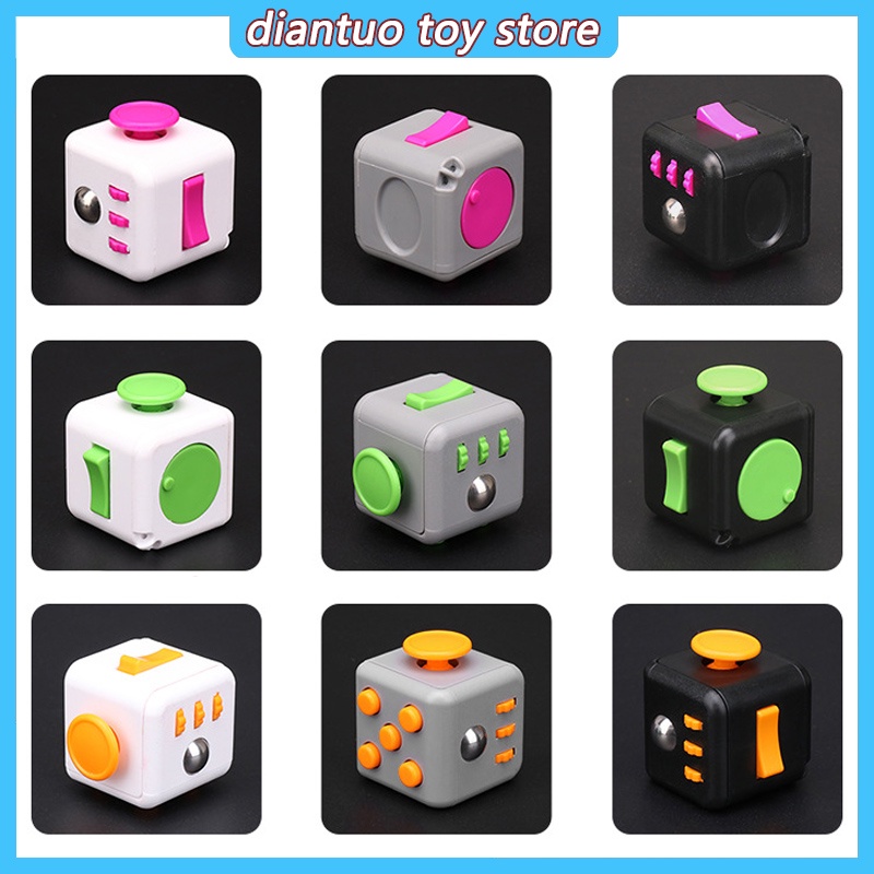 2.8cm Fidget Cube Toy Push Anti Stress Cubes Hand Game Adult Autism ...
