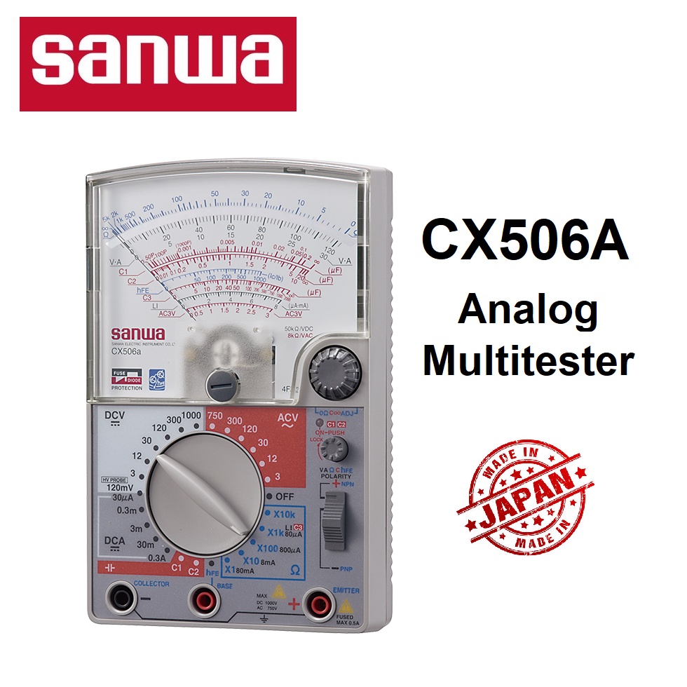 Sanwa CX506A Analog Multi-Tester Multi-Meter Made in JAPAN Analogue ...