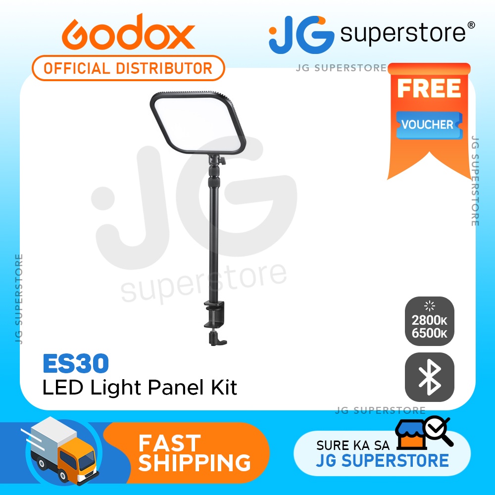 [CLEARANCE] Godox ES30 E-Sport LED Light Panel Kit, Desktop Mount Stand ...
