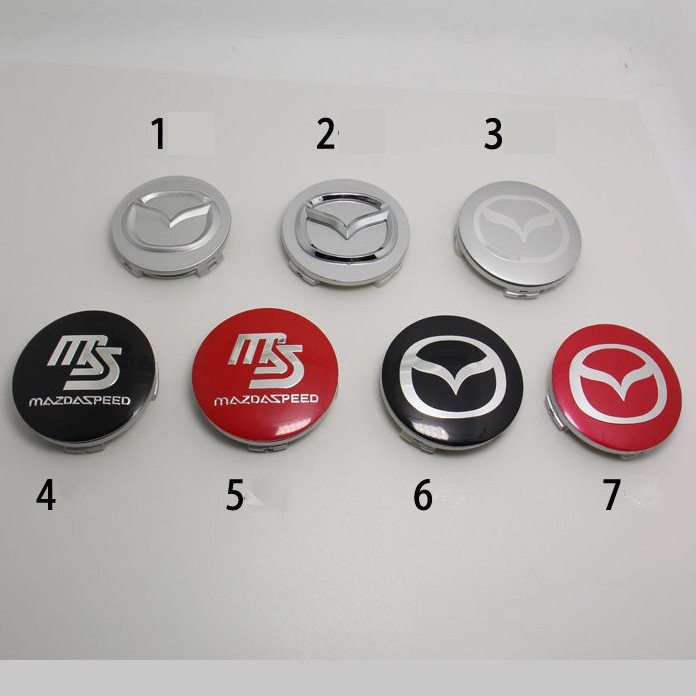 1pcs 56mm 52mm Mazda PVC Car Hubcaps Auto Wheel Center Dust Cap Hub ...