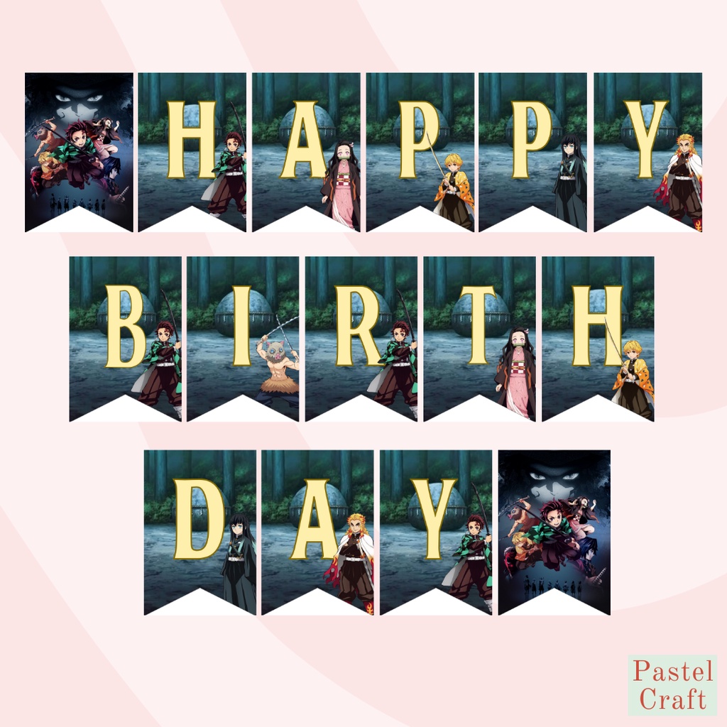 Demon Slayer Customized Banner (Message us before you order. Price is ...