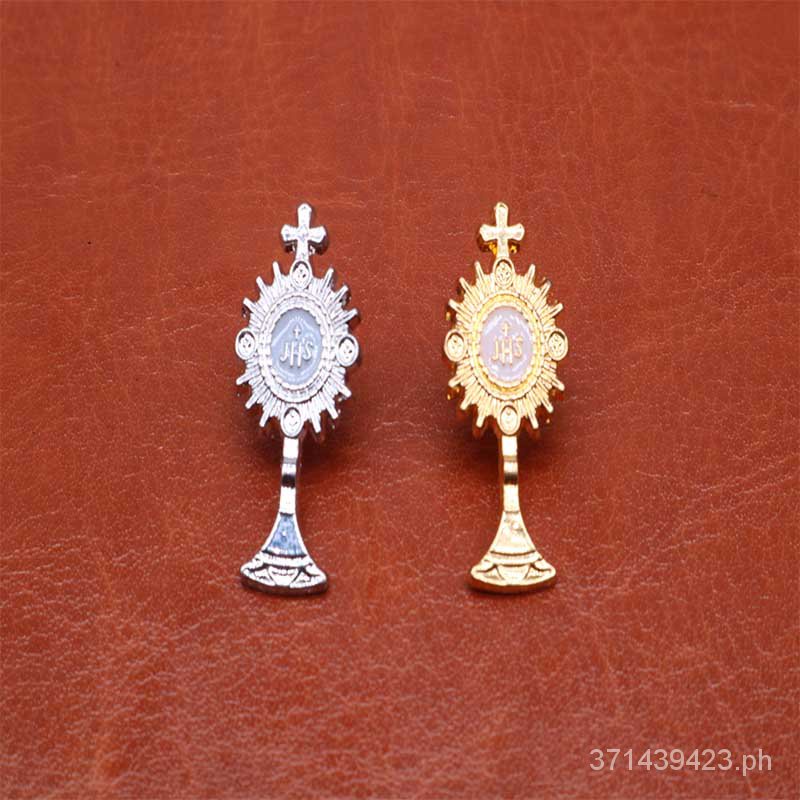 1pcs Catholic Brooch Holy Grail Jesus Gold Brooch, Mini Holy Grail ...