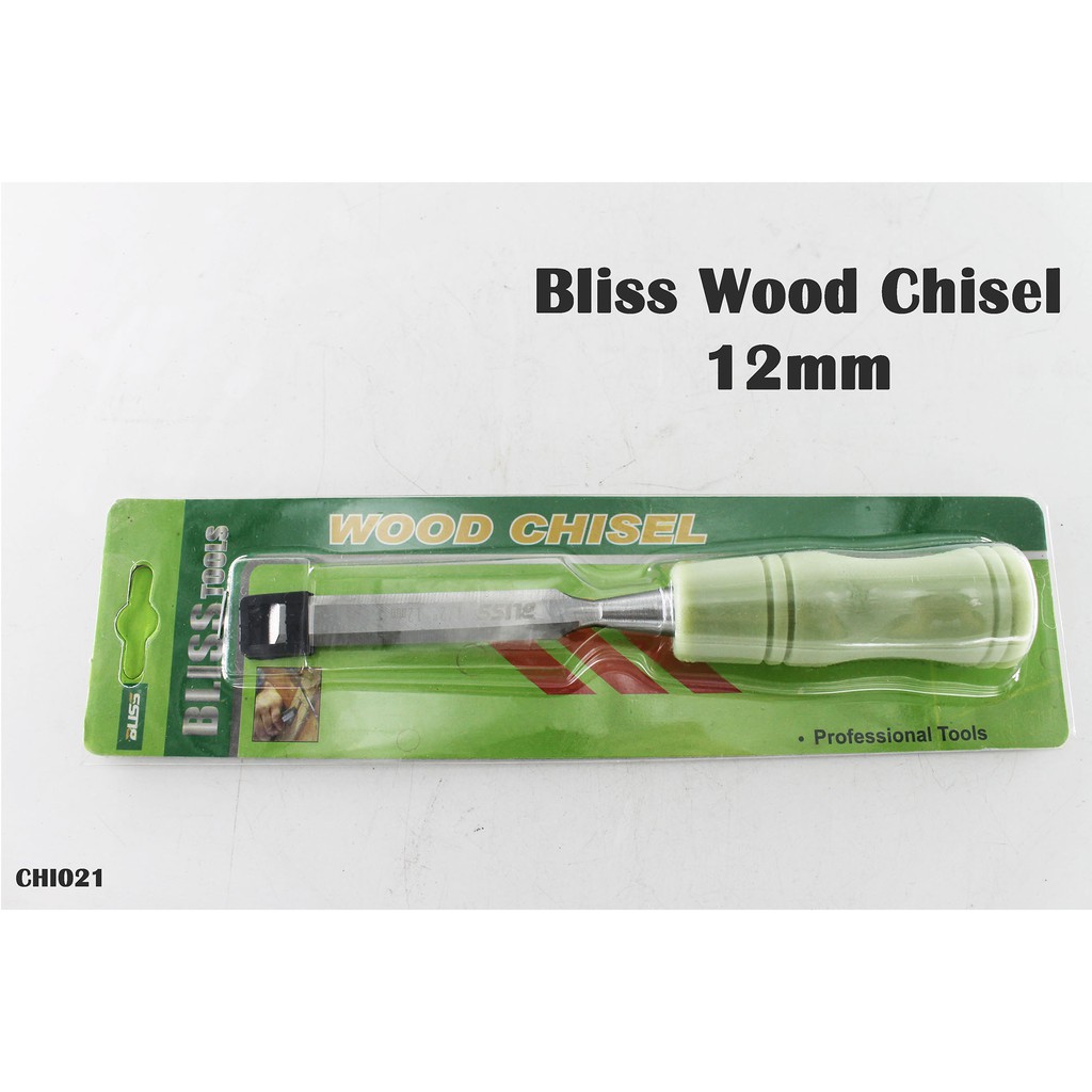BLISS 19cm long Flat Chisel for Wood Carving (12mm, 19mm, 38mm ...
