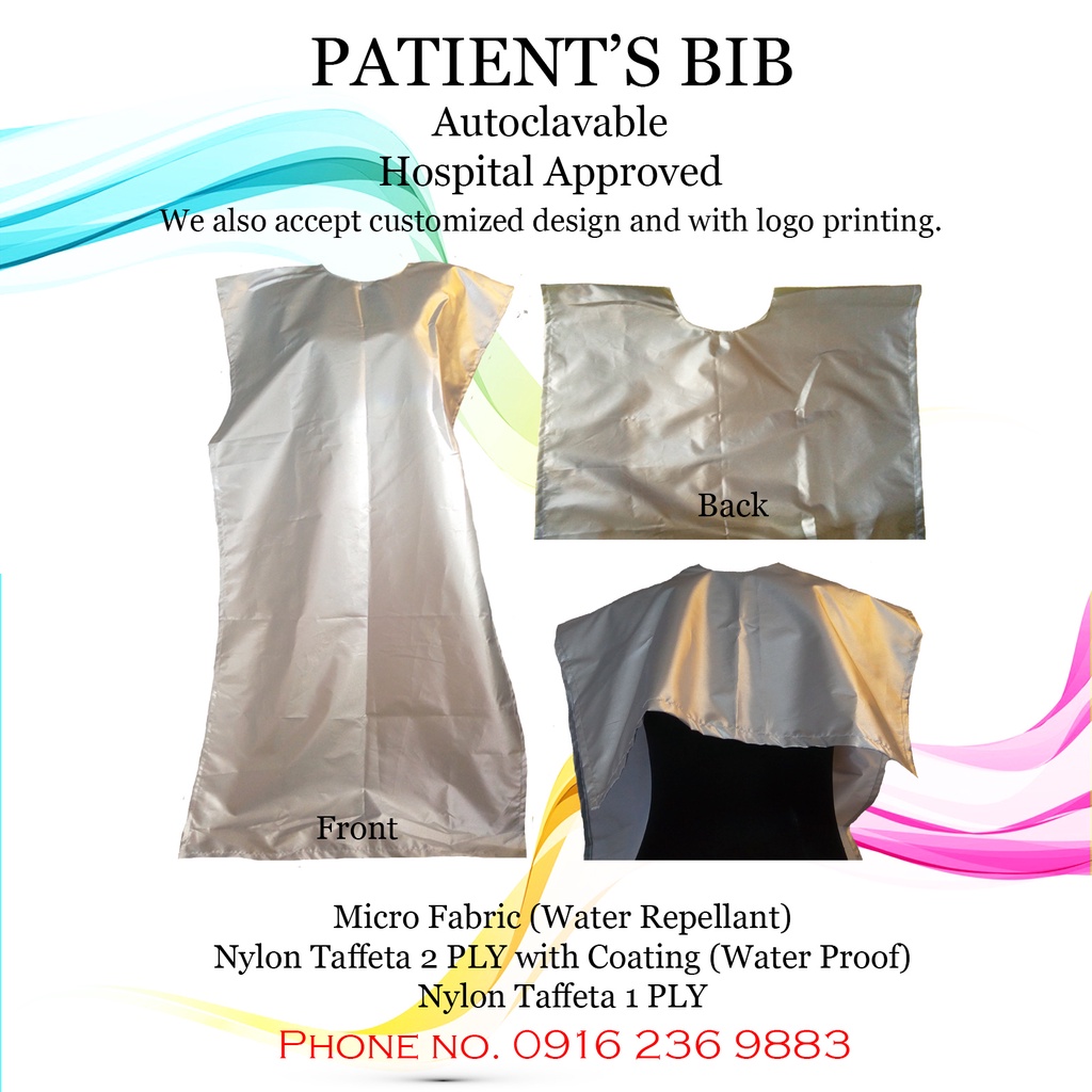 PATIENT'S BIB WITH CAP SET (PERSONAL PROTECTIVE EQUIPMENT) | Shopee ...