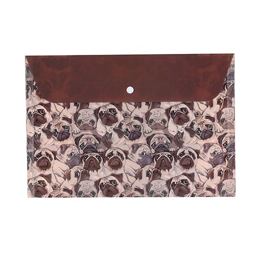 Cute Pet Pug Dog A4 PP Plastic A4 size File/Folder | Shopee Philippines