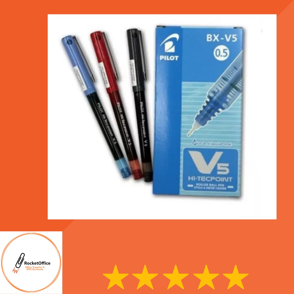 Pilot V5 Ballpen 0.3mm Color Red, Black And Blue Available sold per pc ...