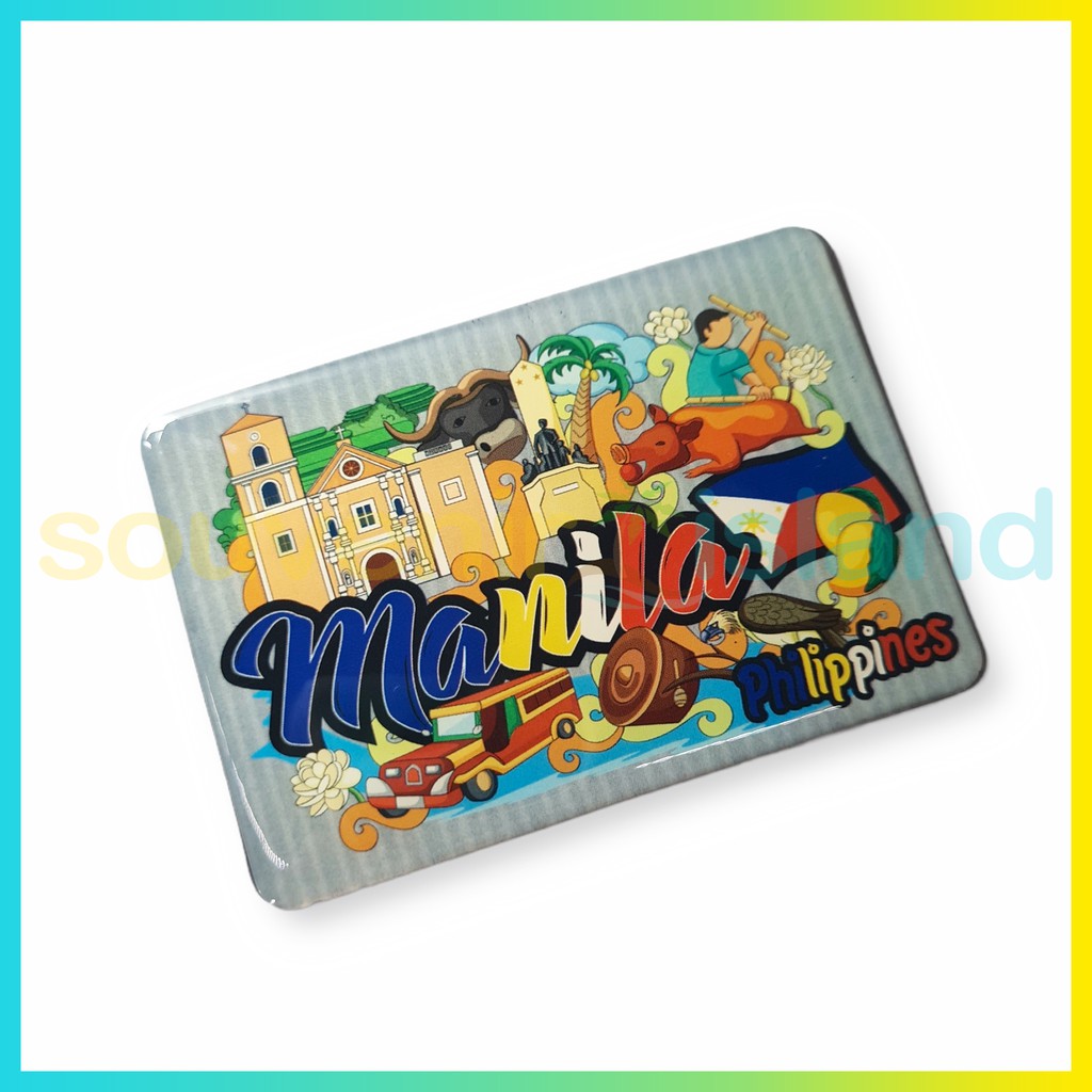 Manila Philippines Epoxy Refrigerator Magnet Philippine Souvenir Coron ...