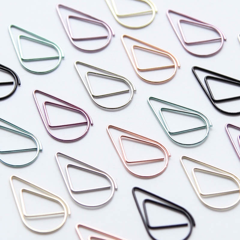 10pcs/pack Cute Kawaii Korean Metal Paper Clip Gold Silver Black Green ...