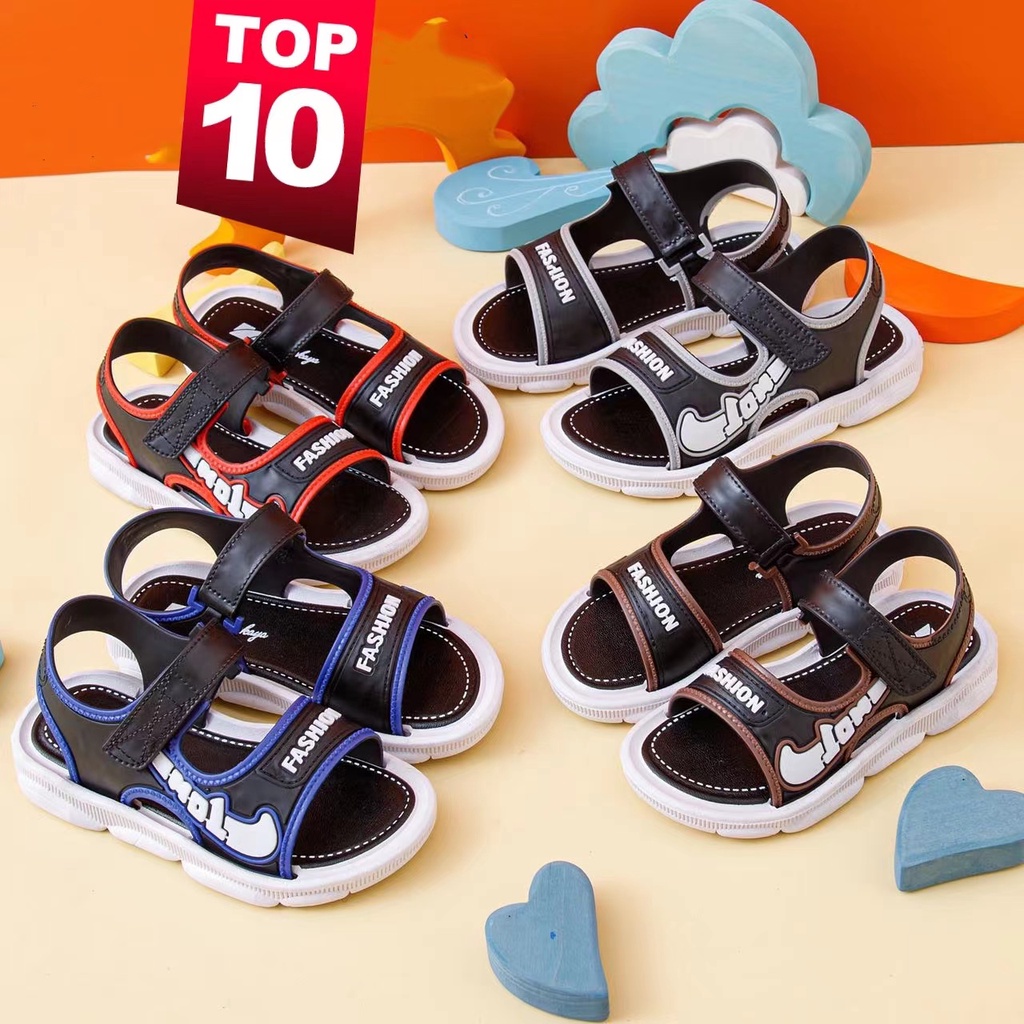 Kayangkaya Boys Sandals Korean Style Fashion Trendy Boy Beach Shoes ...
