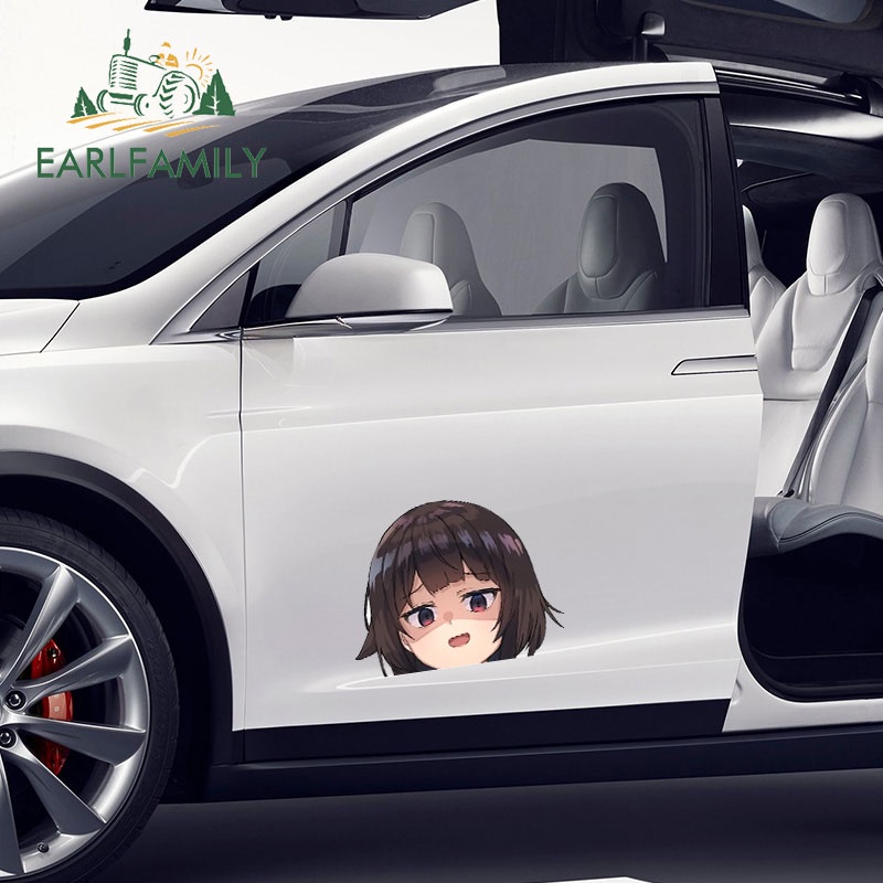 EARLFAMILY 26cm x 24cm for Konosuba Wizard Neko Peeker Fine Decal ...