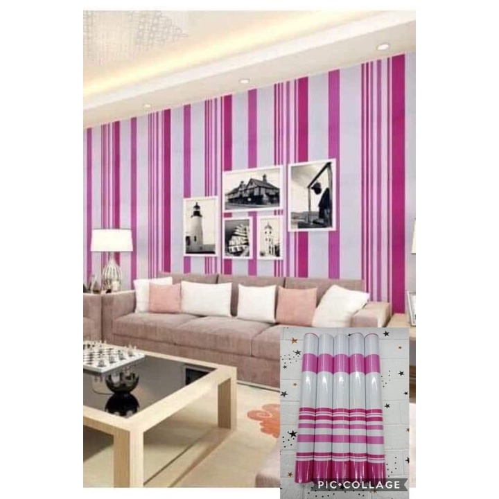 Pvc Wallpaper Self Adhesive Home Decor Sticker 45cm*10m | Shopee ...