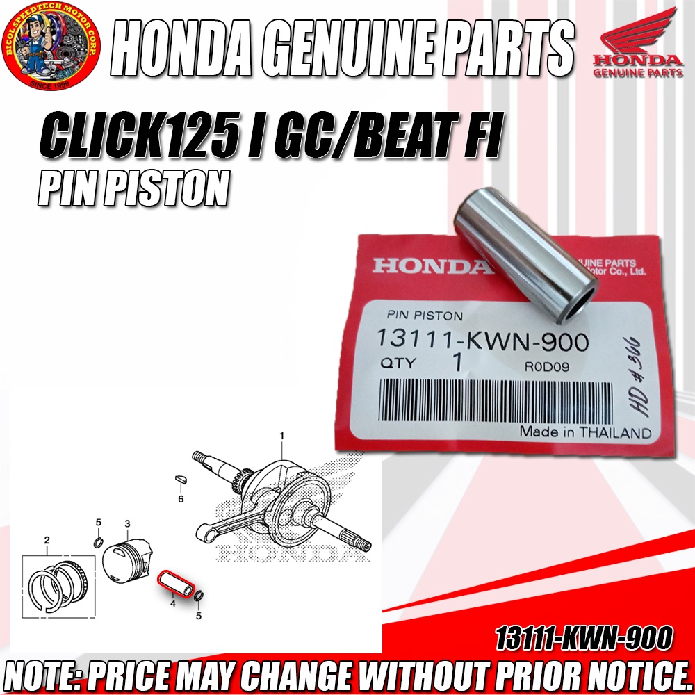 CLICK 125i GAME CHANGER PISTON PIN (HPI) (GENUINE: 13111-KWN-900 ...