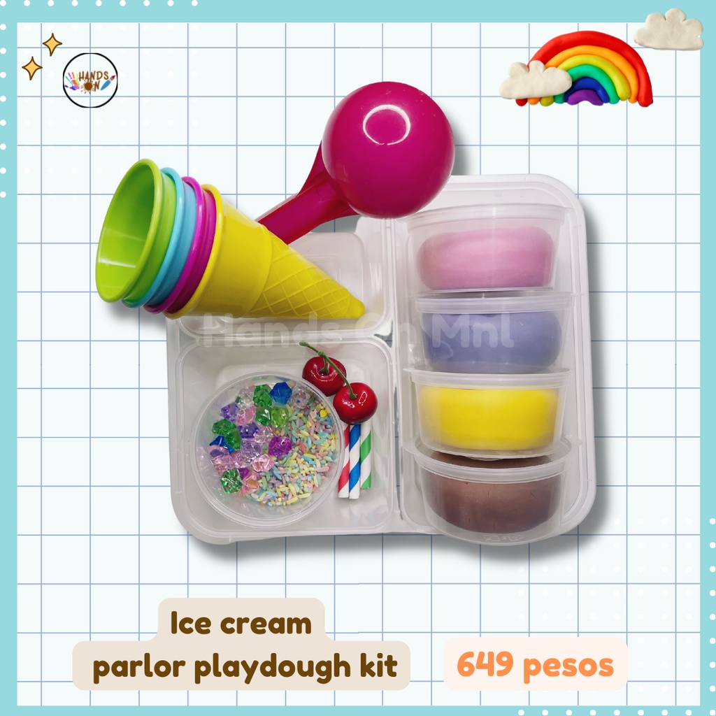 Hands On Ice cream Parlor playdough Kit | Shopee Philippines