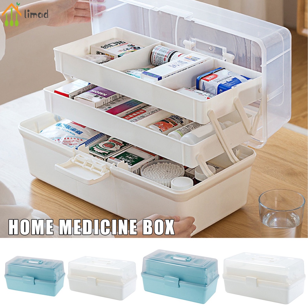 Plastic Medical Box Organizer 3 Layers Multifunctional Portable ...