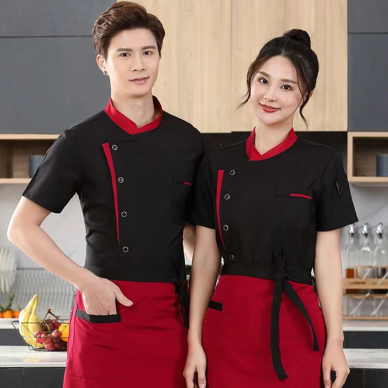 Unisex Uniforms Hotel Chef Uniforms Long Sleeves Hotel Back Kitchen ...