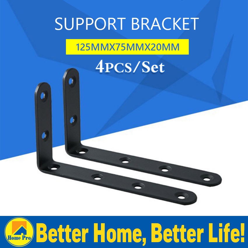 4PCS/Set L-Shaped Bracket Right Angle Bracket 90° Shelf Bracket ...