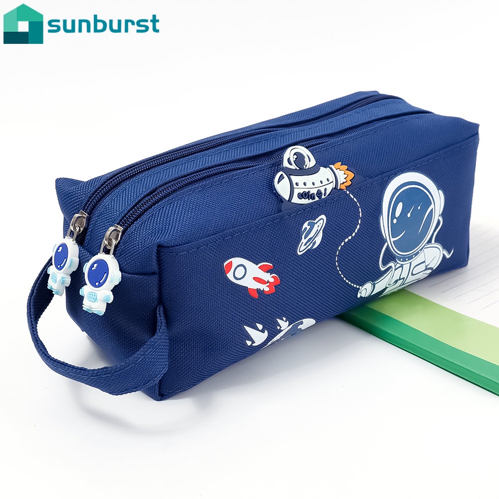 Cartoon Stationery Bag Portable Pencil Case Space Astronaut Theme ...