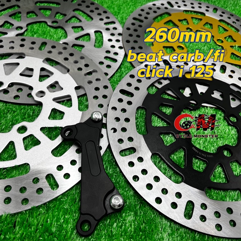 big disc with bracket 260mm for beat carb. or beat fi,click i 125 150 ...