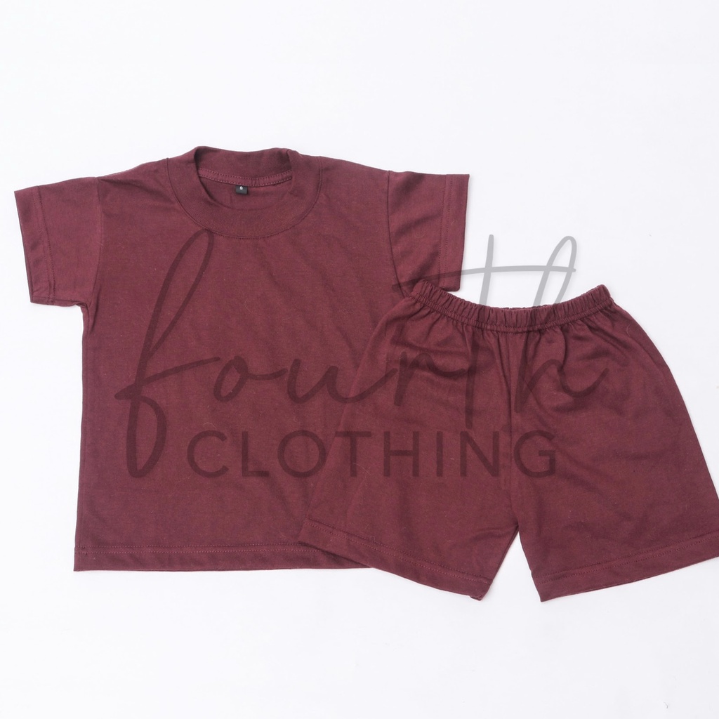 [KIDS TERNO] Plain Crew Neck Shirt and Short for Kids Pro Club Inspired ...