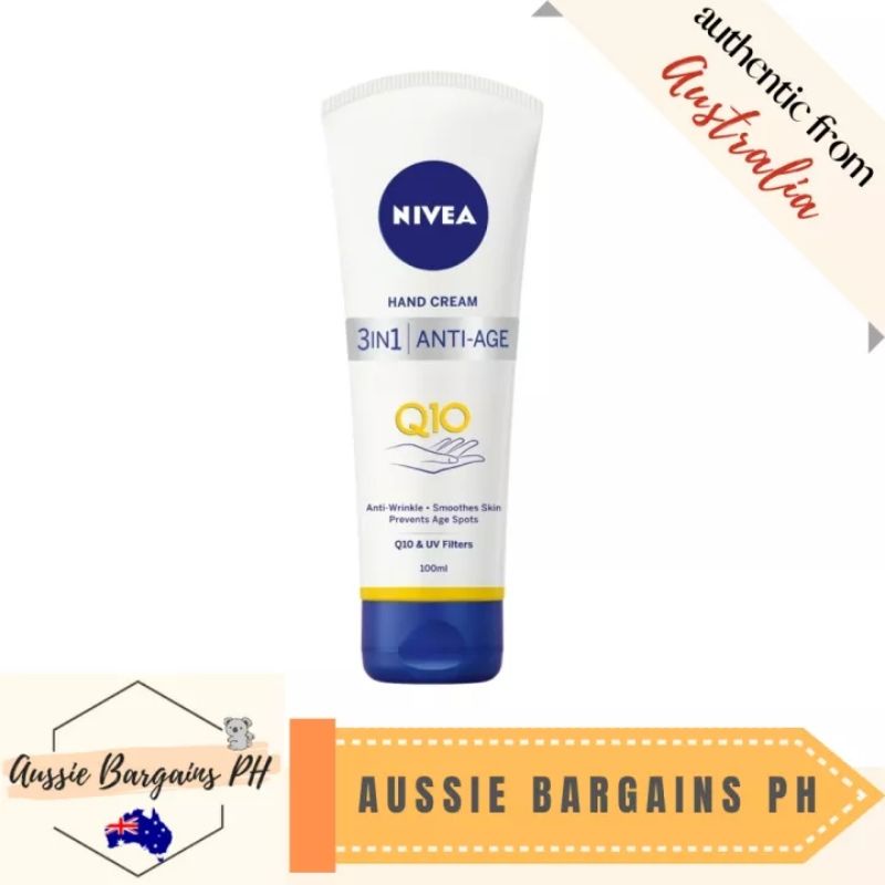 Nivea 3 in 1 Anti-Age Q10 Hand Cream 100mL | Shopee Philippines