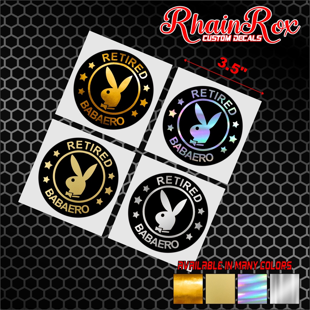 retired babaero yayamanin sticker two layer goldchrome mattgold silver ...