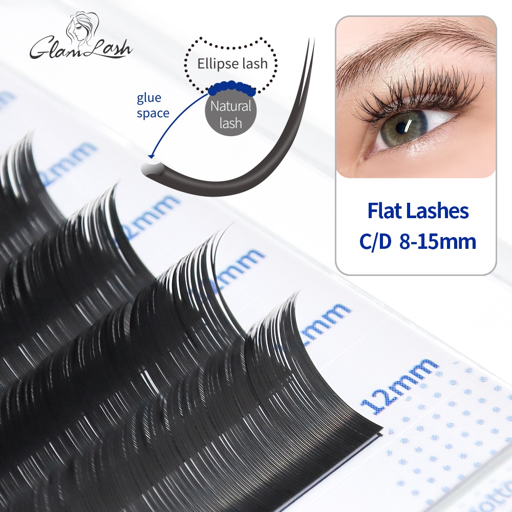 GLAMLASH Matte Flat Eyelash Extensions Wholesale Individual Mink Soft ...