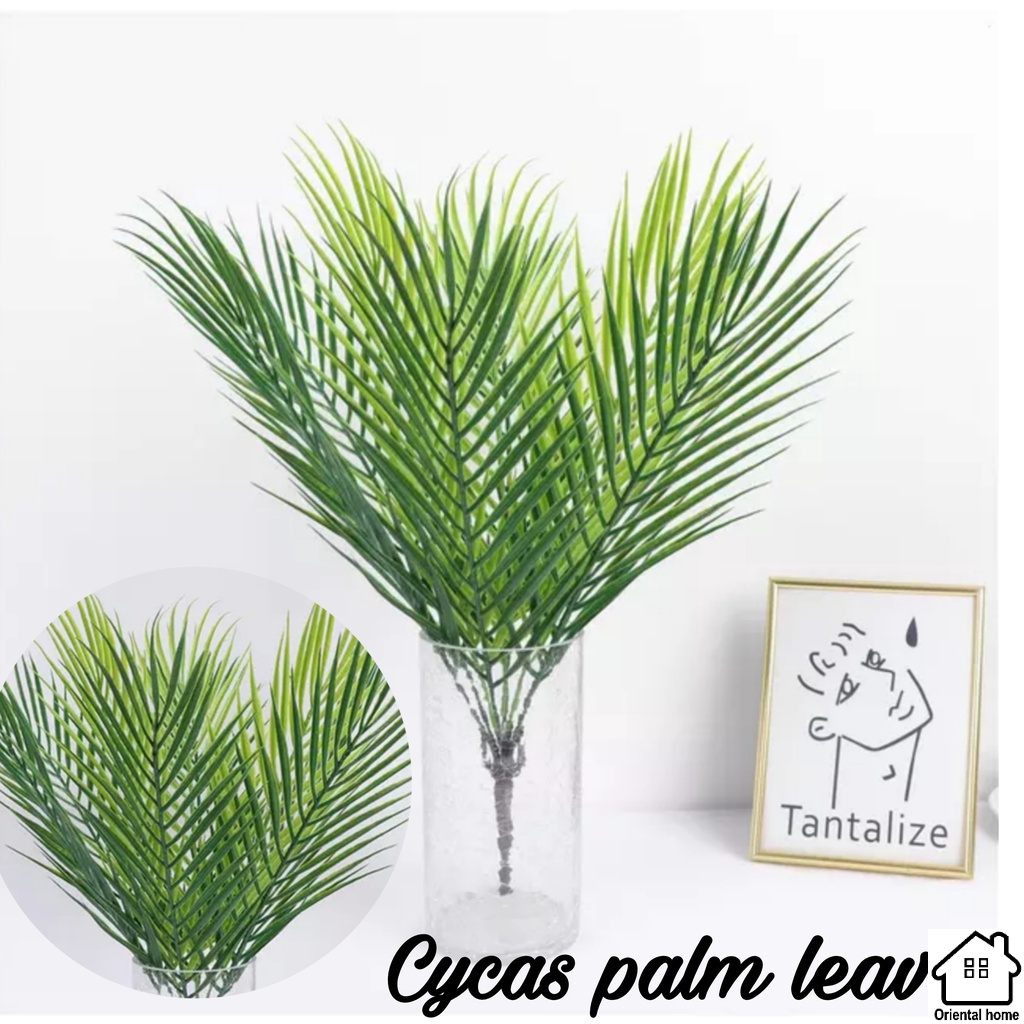 Artificial cycas Palm Leaves 9 HEAD Palm Tree Leaves for Wedding Jungle ...