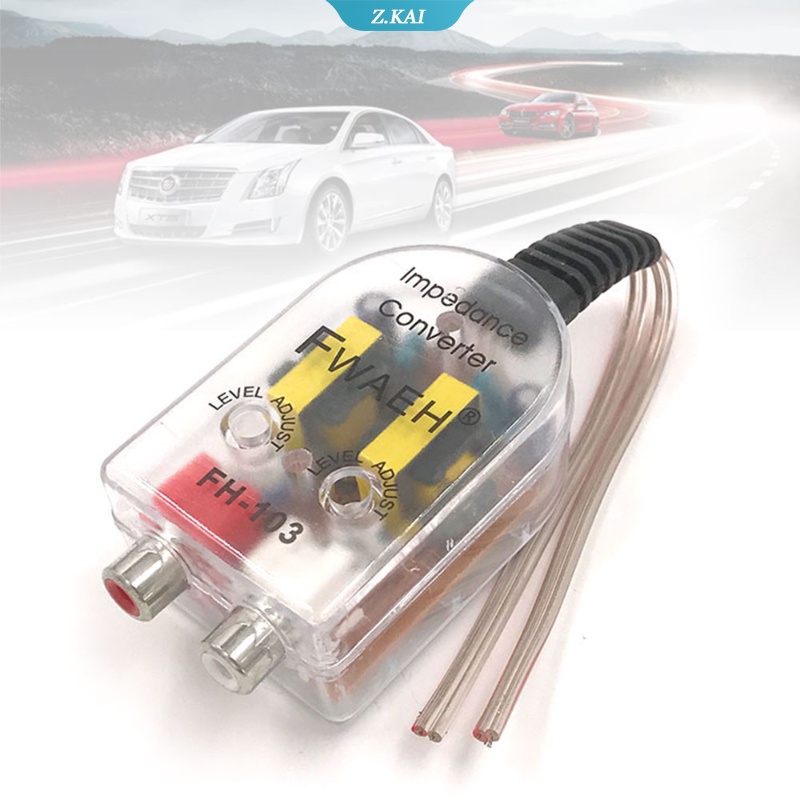 1pcs for Car Speaker to RCA Level Adaptor High to Low Sockets Auto Line ...