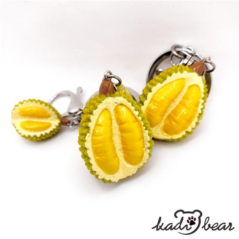 Bag ornaments Popular Creative Realistic Fruit Durian Keychain Bag ...