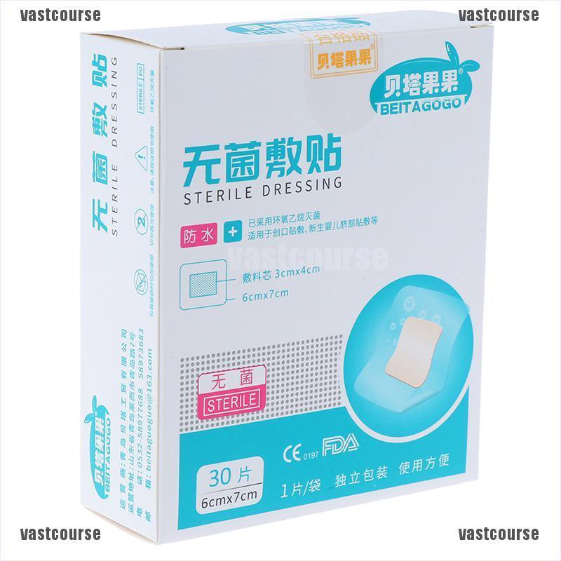 VSC 30Pcs/Pack Waterproof Band-Aid Wound Dressing Medical Transparent ...