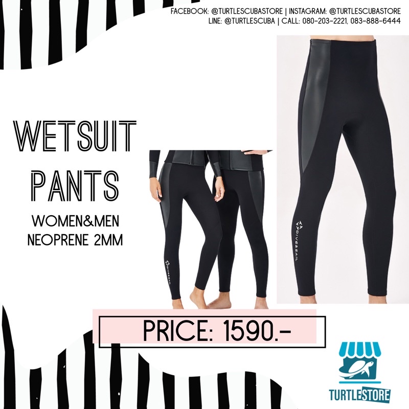dive sail wetsuit pants men&women neoprene 2mm (Diving pants) | Shopee ...