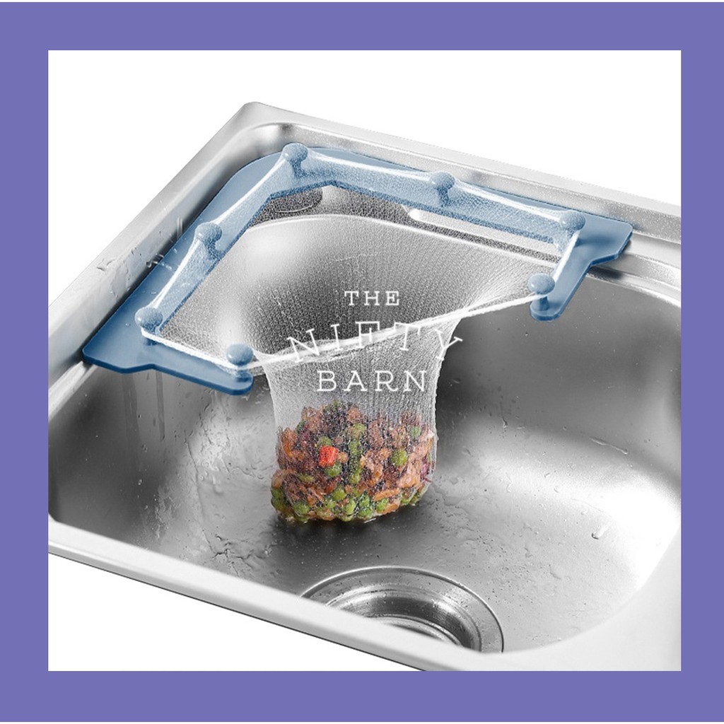 Sink Net Garbage Filter Bag Dishwashing Basket Strainer Trash FREE NETS ...