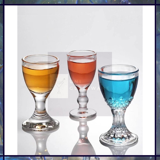 UNIGLASSWARE [6PCS] Small Goblet Wine Shot Glass Transparent Glassware ...