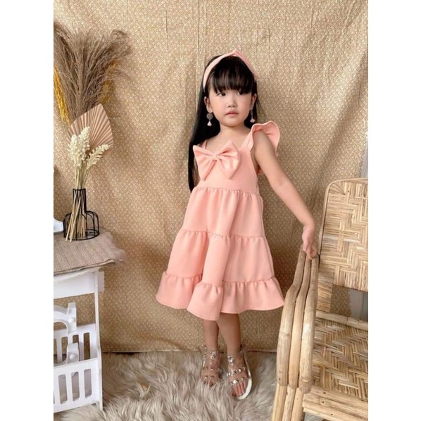 𝙇𝙞𝙩𝙩𝙡𝙚 𝙑𝙚𝙡𝙡𝙖 Ribbon Style Dress w/ Turban ( 1-4 Years Old) | Shopee ...