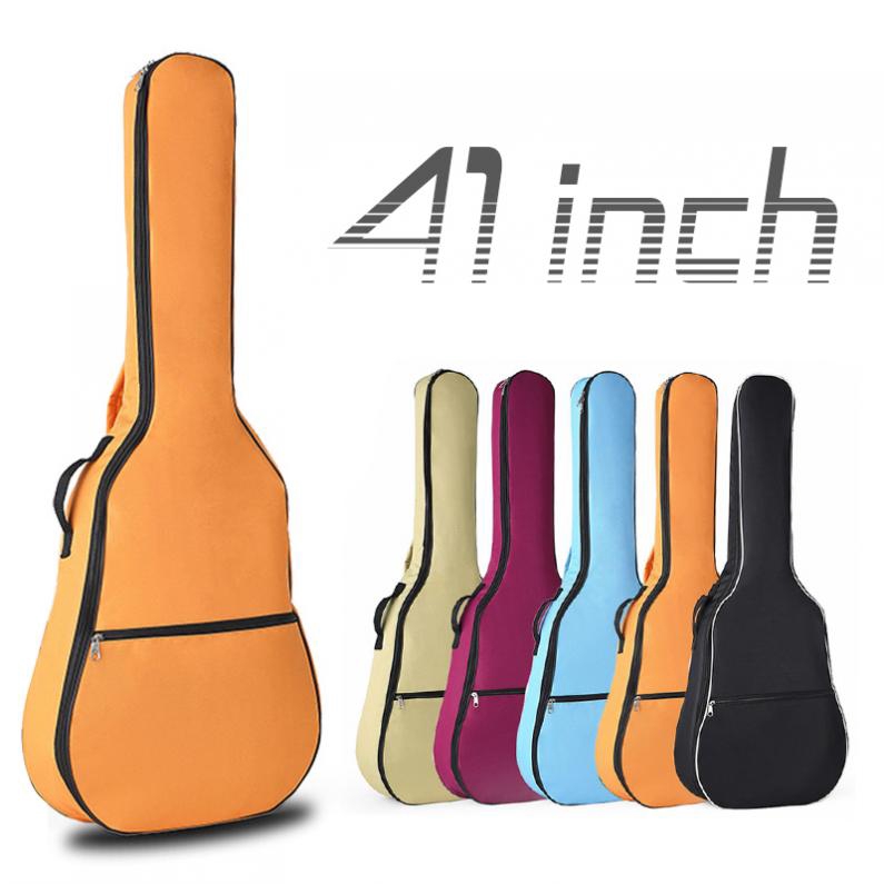 41 Inch Portable Oxford Fabric Acoustic Guitar Bag Double Straps Padded ...