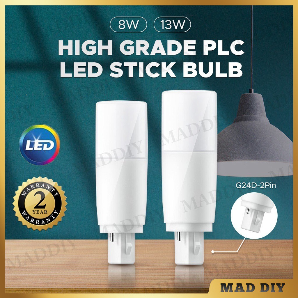 8W/13W PLC(G24D-2PIN) LED STICK BULB MENTOL LAMPU LED | Shopee Philippines
