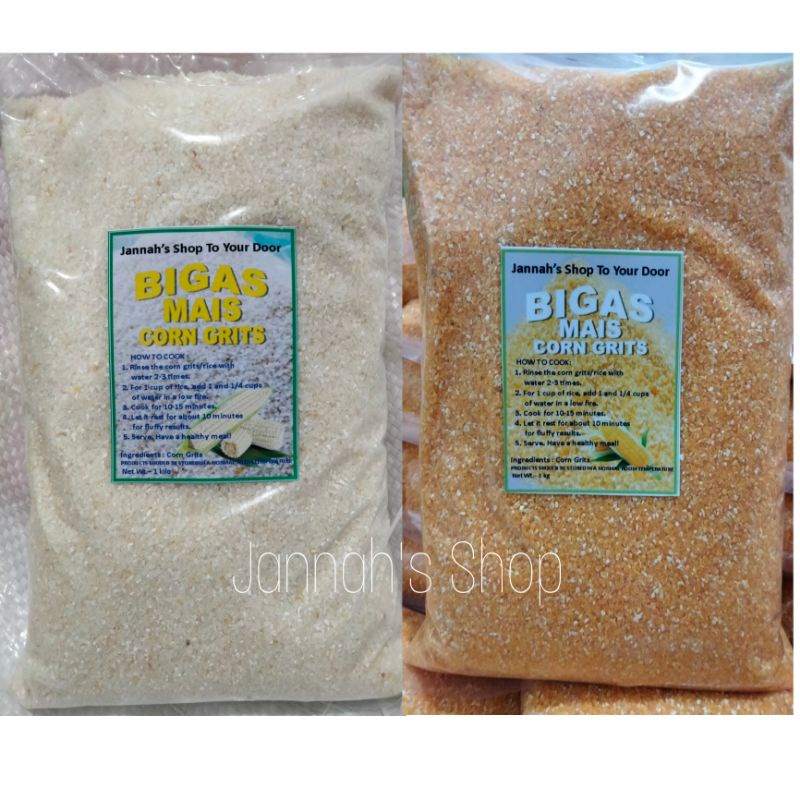 #10 #14 #12 #16 White and Yellow Corn Grits Bigas Mais 1kg | Shopee ...