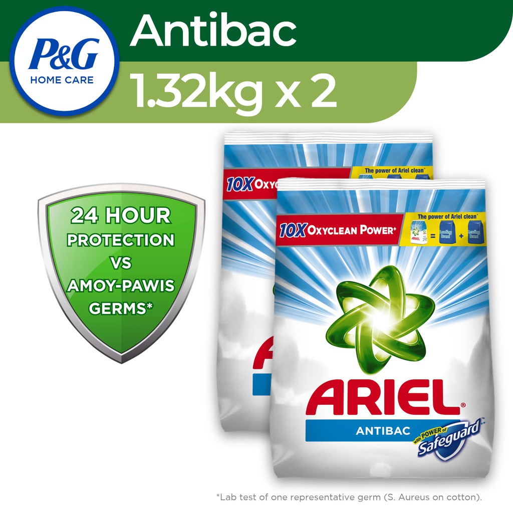 Ariel Antibac Powder Detergent 1.32kg x 2 | Shopee Philippines