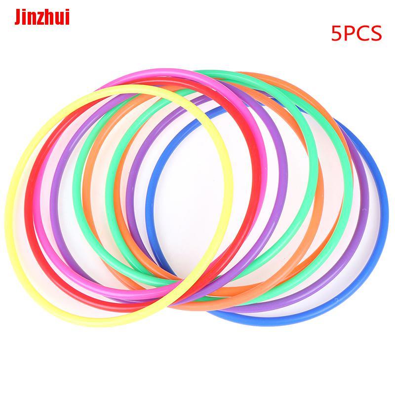 [Jinzhui] 5 Pcs 18CM Colorful Plastic Hoopla Ring Toss Circle Set ...