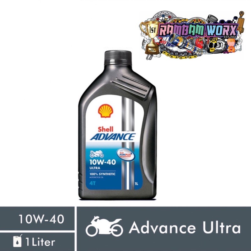 Shell Advance 4T Ultra 10W-40 1Liter | Shopee Philippines