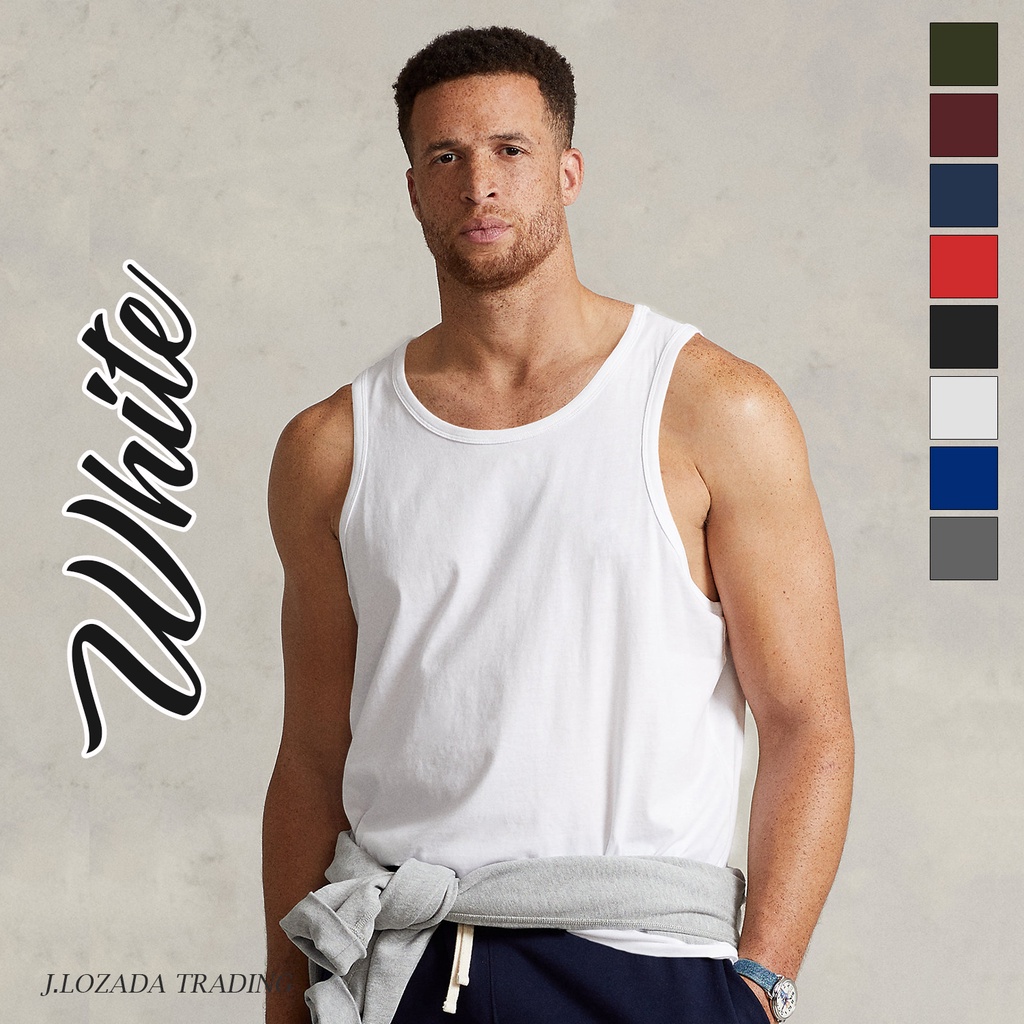 TNKT PLAIN - Men Tank Top Sleeveless Bodybuilding Gym Casual Fitness ...