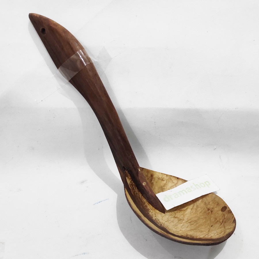 Irus Ladle ledel ladel Ladle Ladle with short and wide coconut shell ...