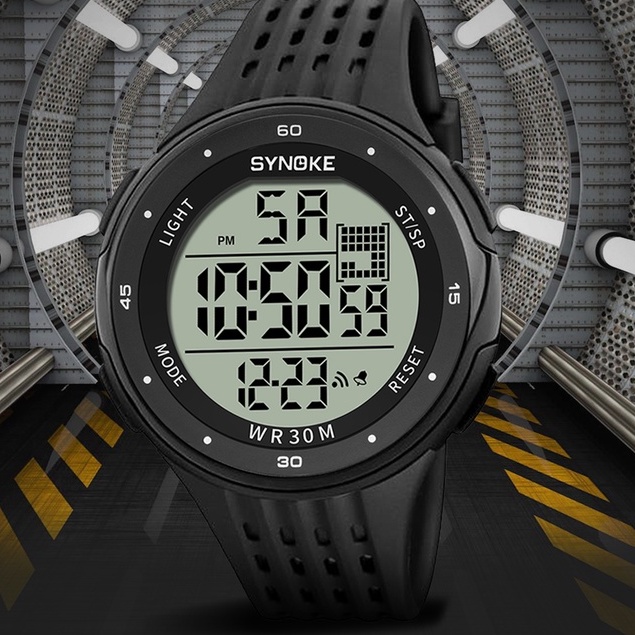 SYNOKE Men's Digital LED Display Chronograph Sports Watch | Shopee ...