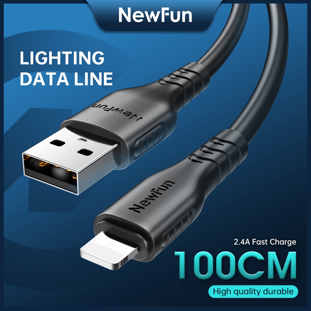 NewFun D01l Lighting USB Data Cable 2.4A Universal Data Cable iPhone ...