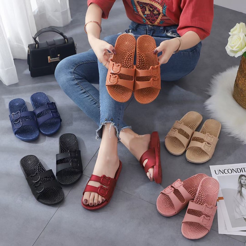 Shuta Foot Massage Comfortable Slippers For Women's J300L | Shopee ...