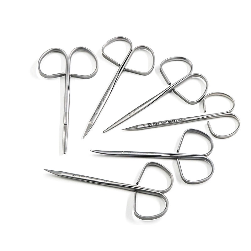 Eye peeling twist handle small scissors tissue scissors plastic blunt ...