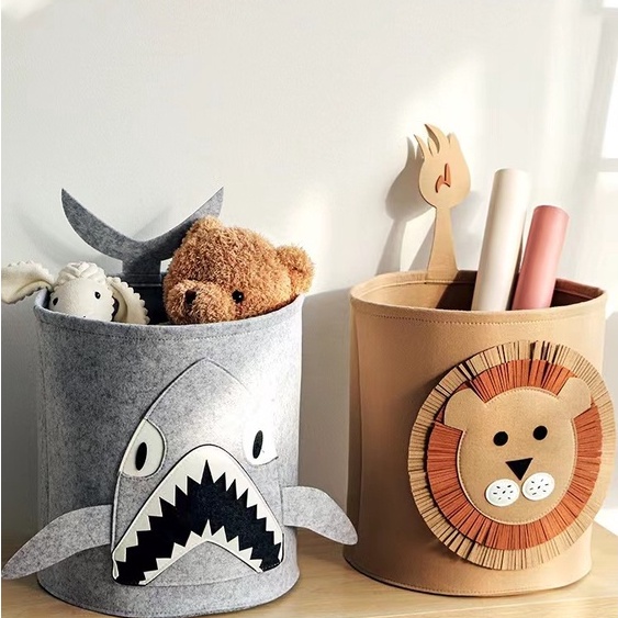 Toy storage box felt storage bucket animal shape storage box children ...